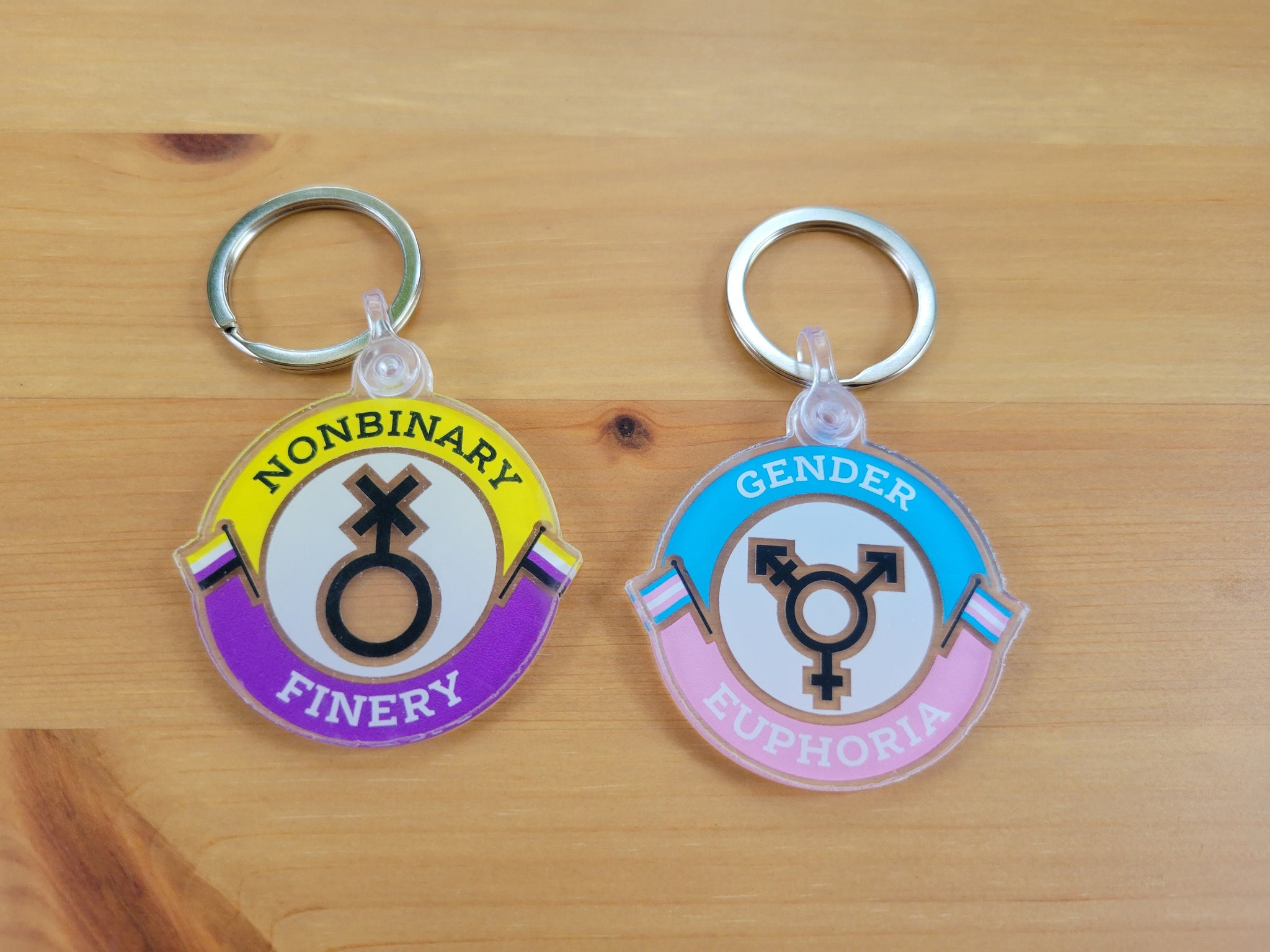 Transgender "Gender Euphoria" keychain – QueerPrideUS