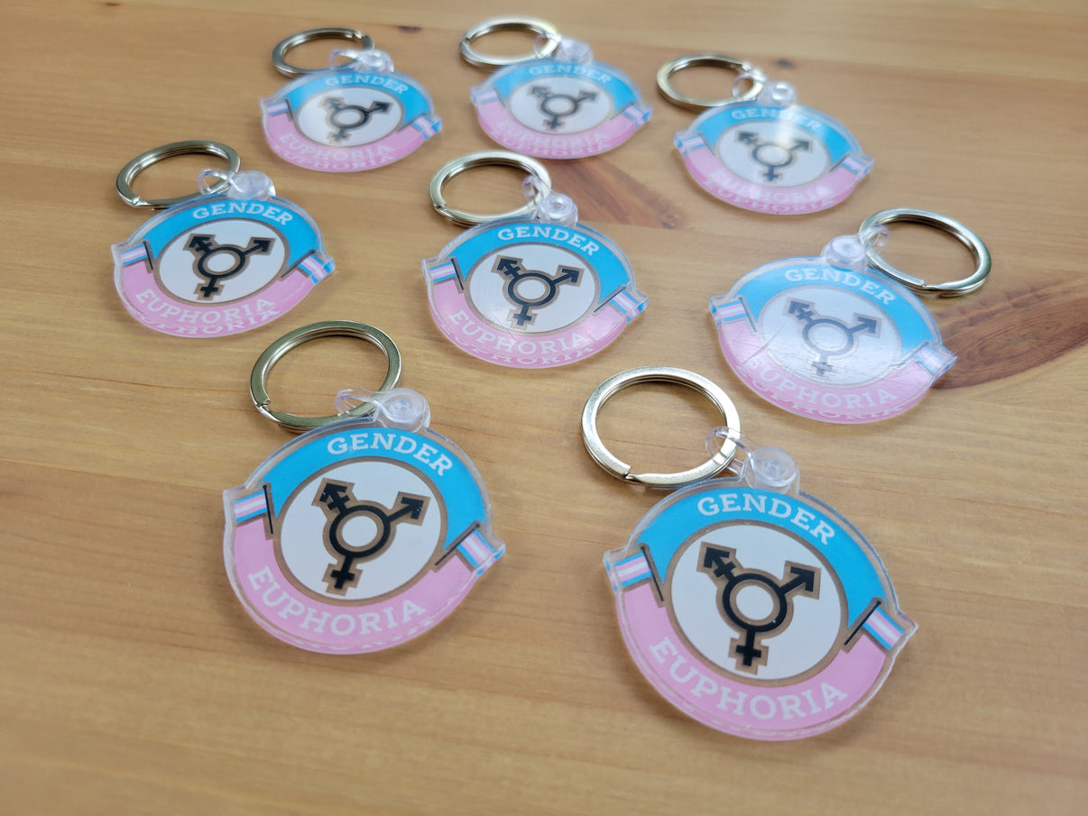 Transgender "Gender Euphoria" keychain – QueerPrideUS