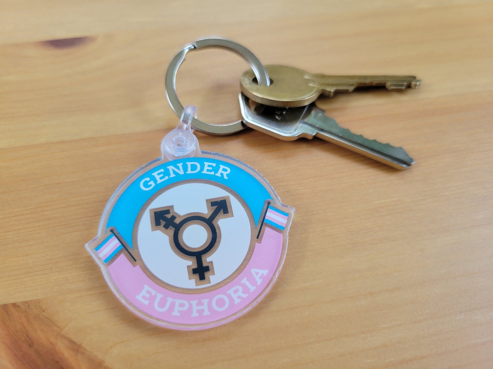 Transgender "Gender Euphoria" keychain – QueerPrideUS